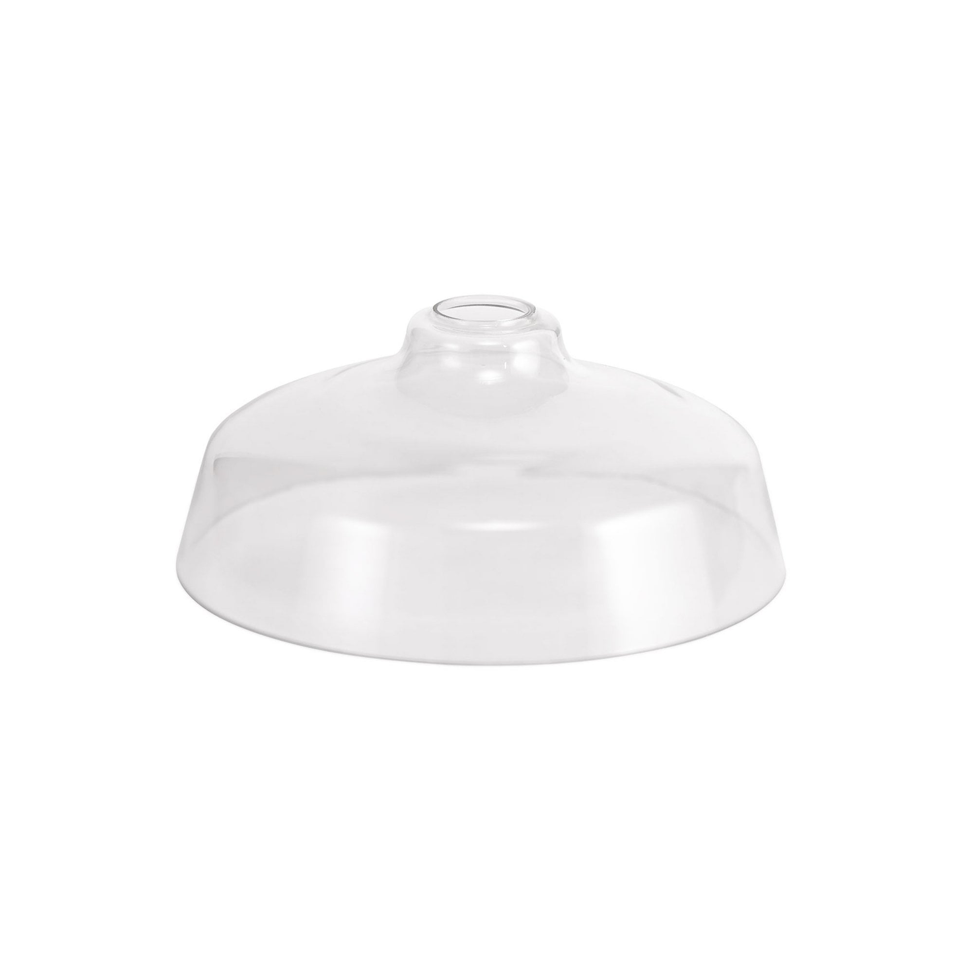 Fabula Epping 30cm Flat Round Shade - Clear Glass - Shade Only