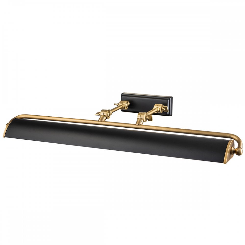 Elstead Winchfield 4 Light Large Picture Light - Aged Brass & Matte Bl