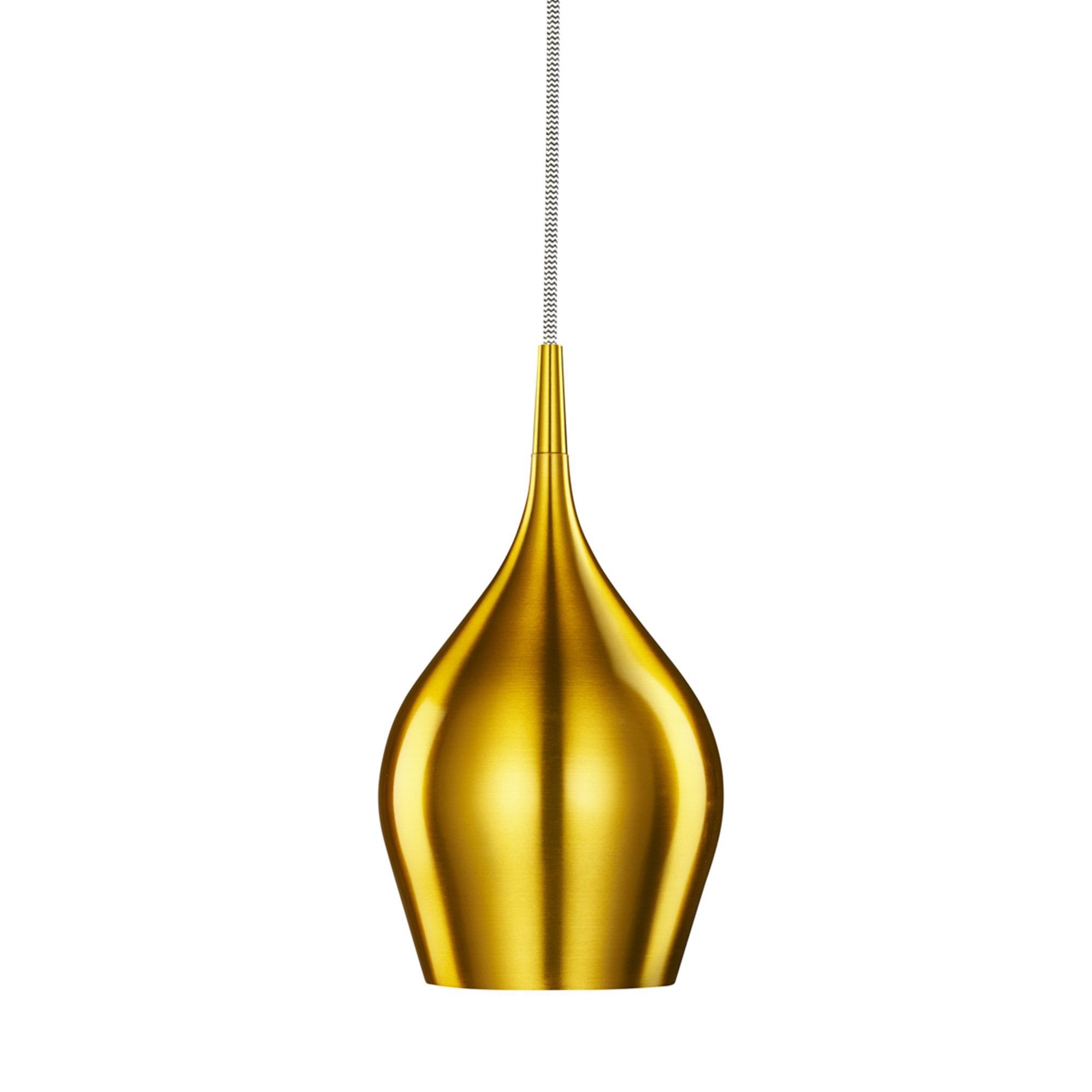 Searchlight Vulcan Single Gold Pendant - Diameter 12cm