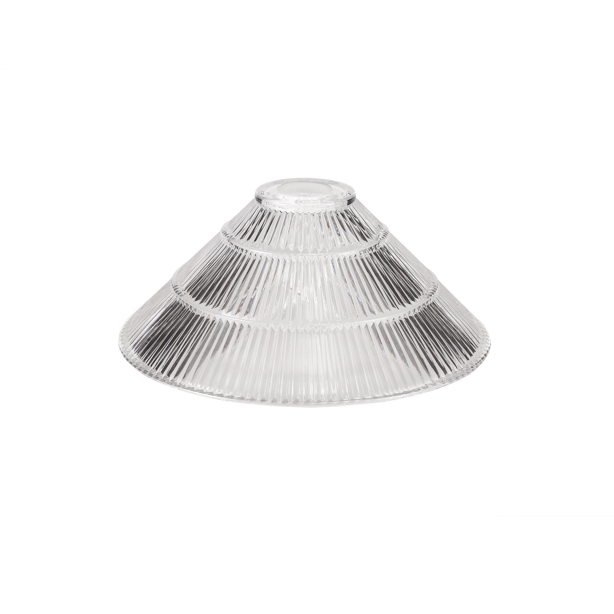 Fabula Epping 30cm Cone Shade - Clear Glass - Shade Only