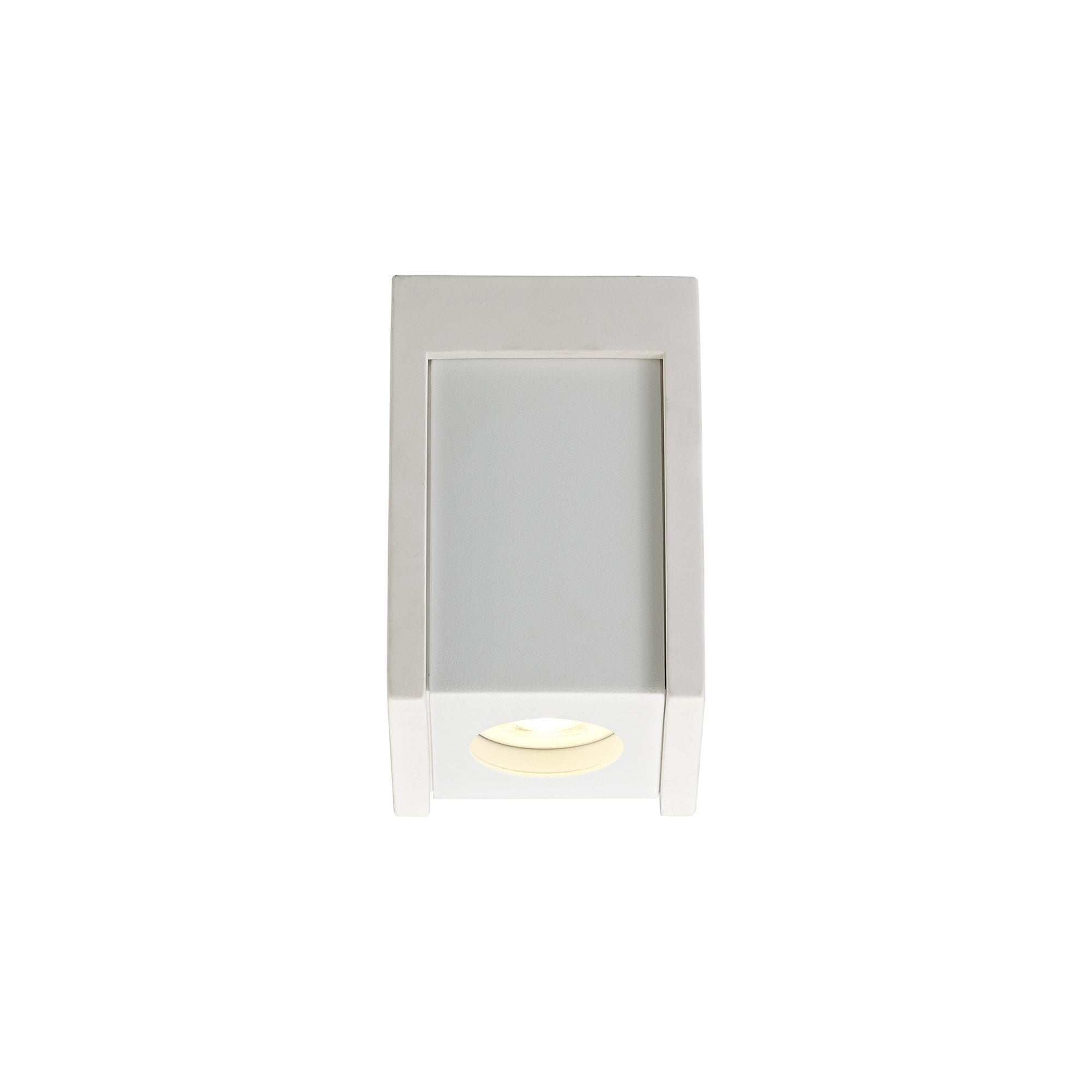 Fabula Trevose Single Square Ceiling Spot Light - White Paintable Gyps