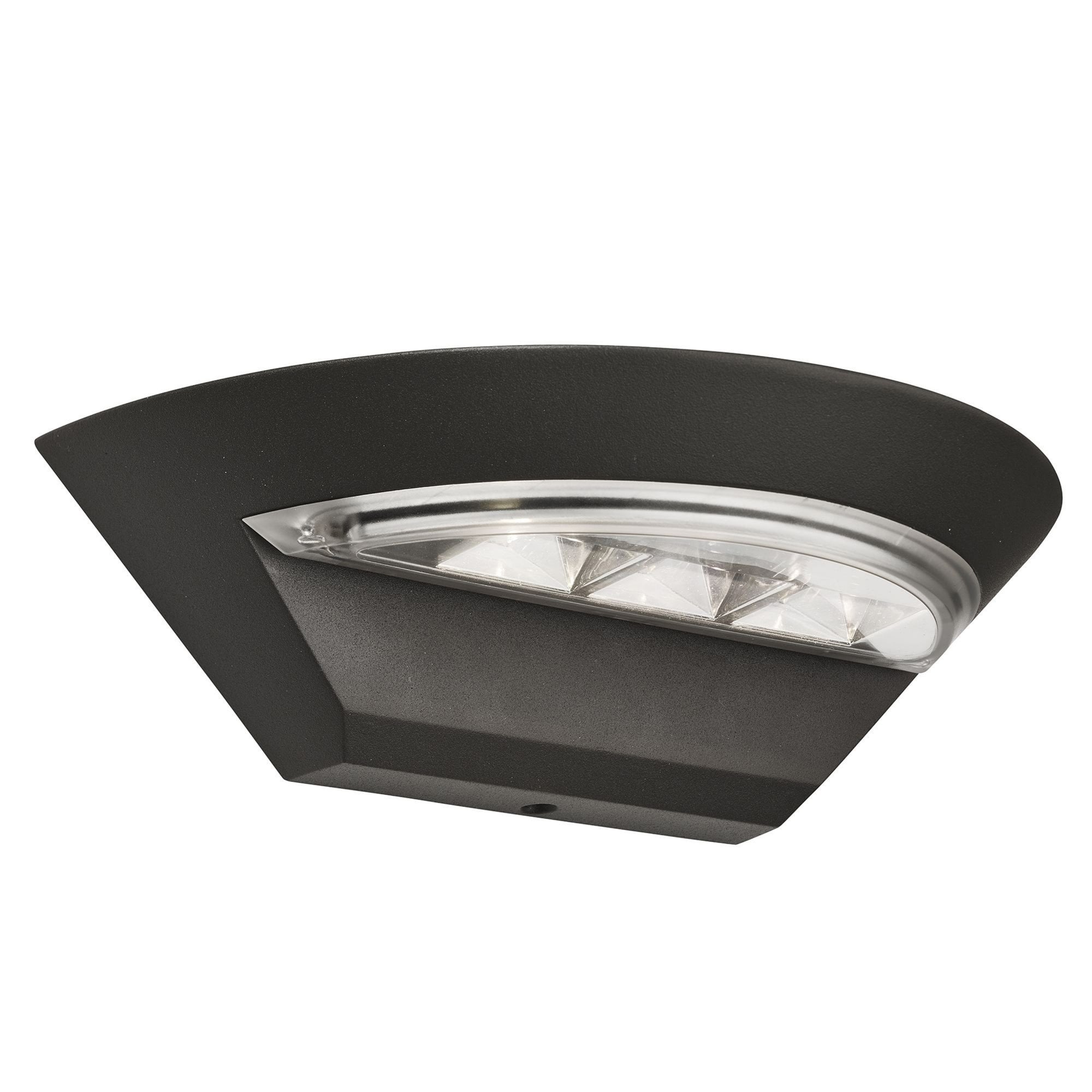 Searchlight Langrove LED Outdoor Semi-Circle Wall Light - Dark Grey