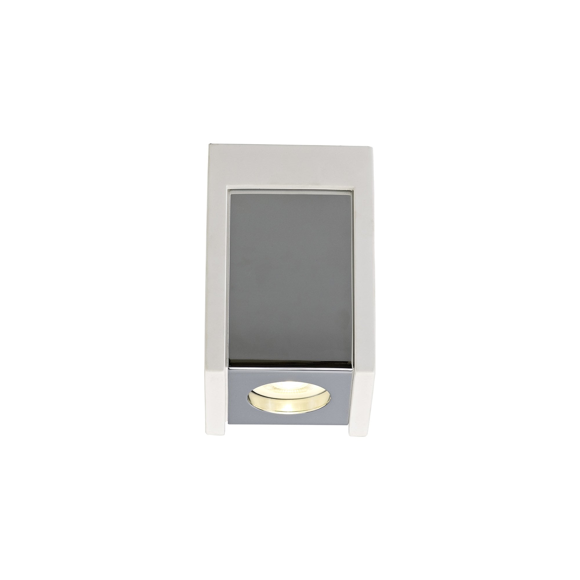 Fabula Trevose Single Square Ceiling Spot Light - White Paintable Gyps