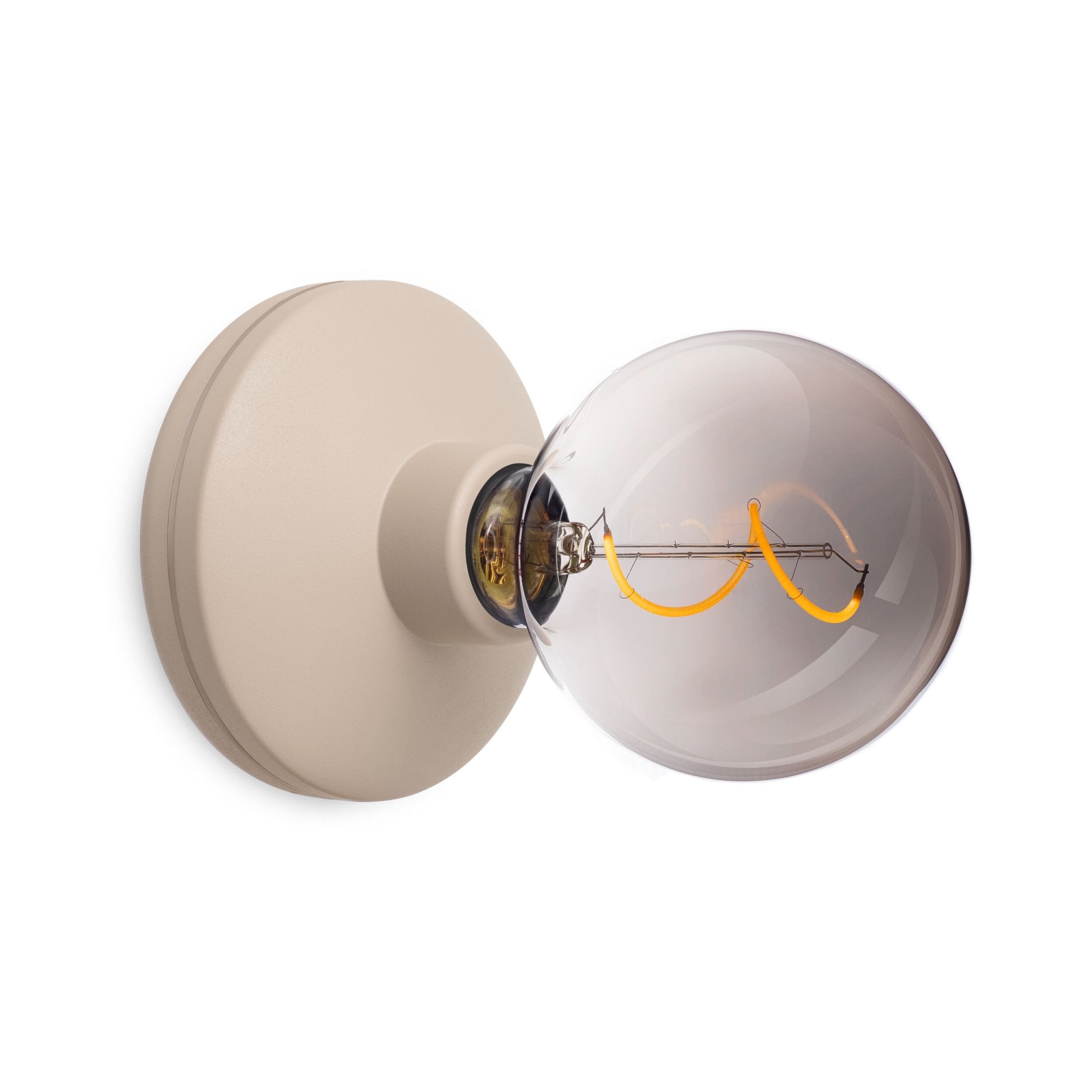 Humble Bee Wall Light - Beige & Smoked Bulb