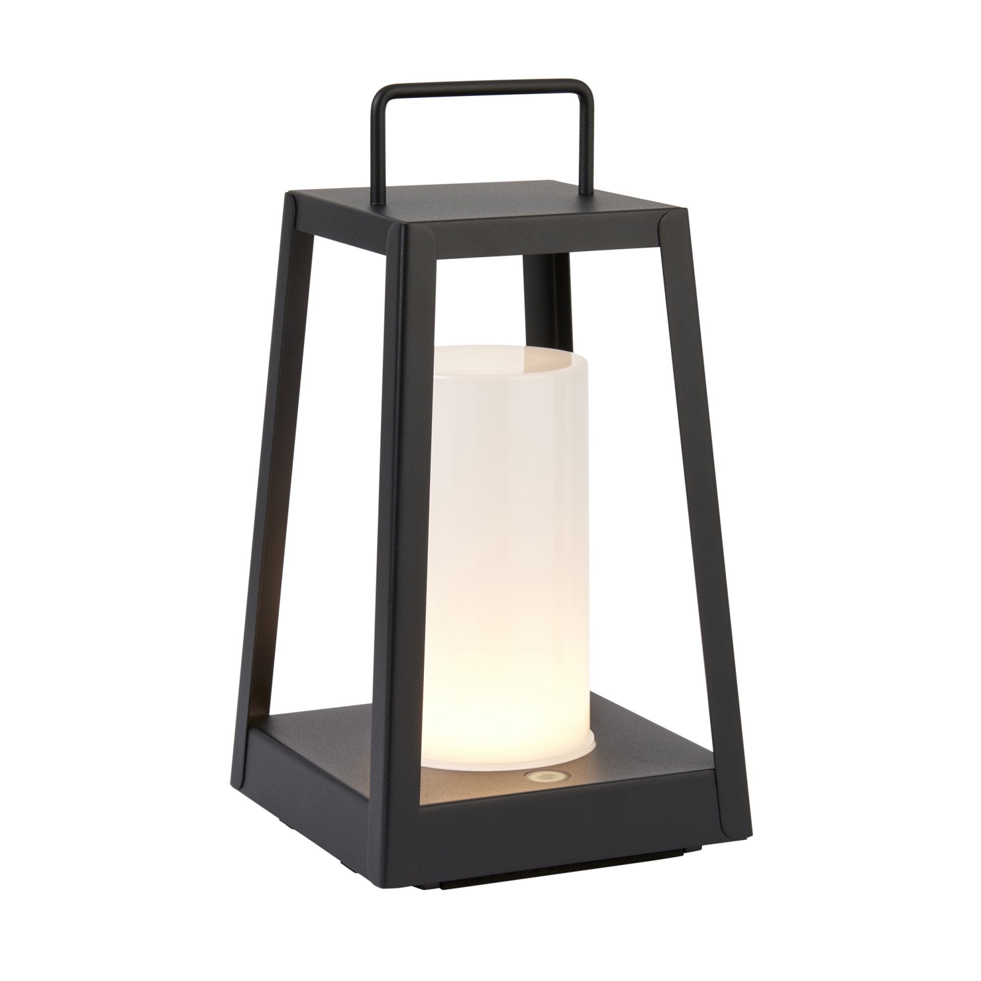 Endon Tallow USB IP44 Table Lantern - Matt Black