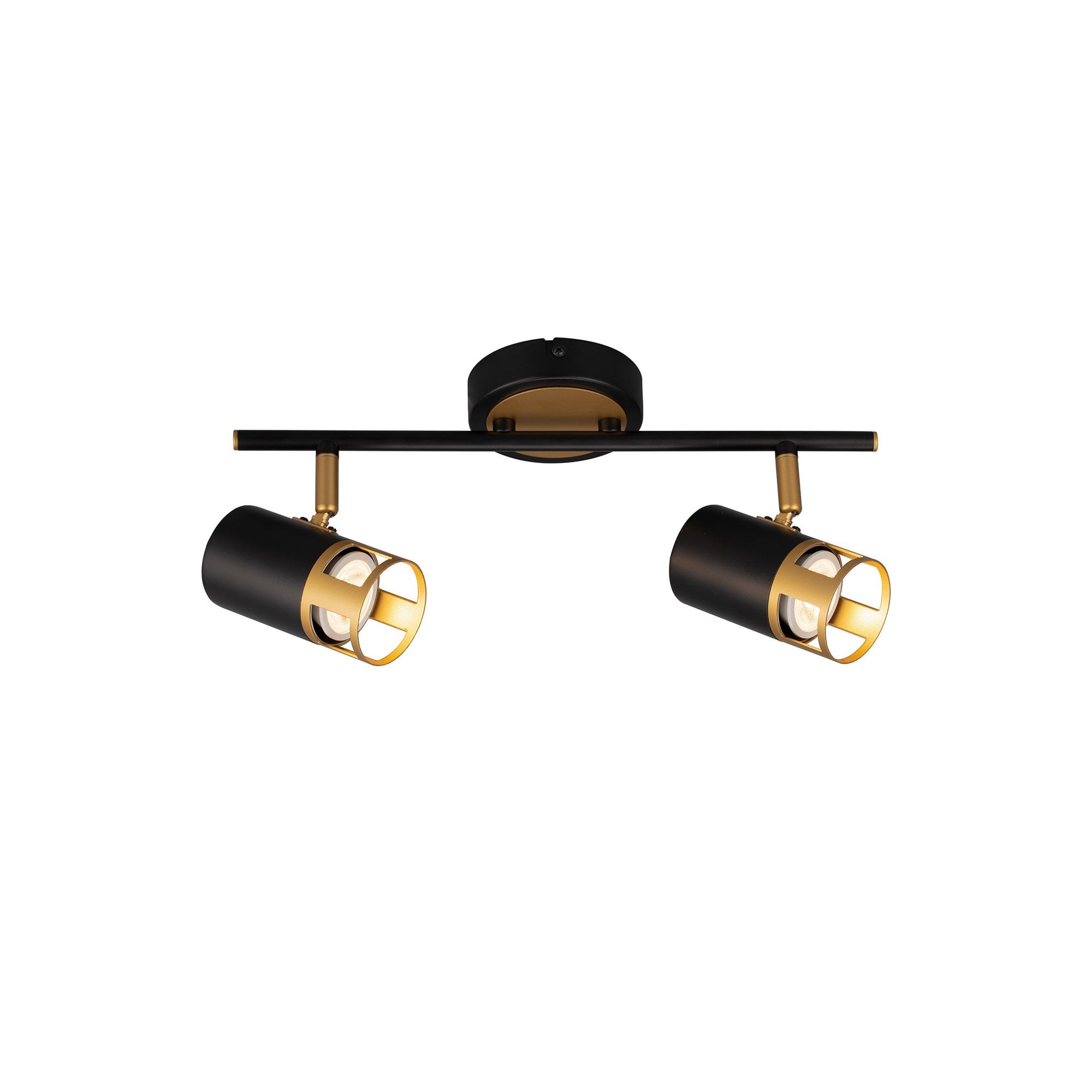 Fabula Amesbury 2 Light Linear Bar Spotlight - Black & Painted Gold