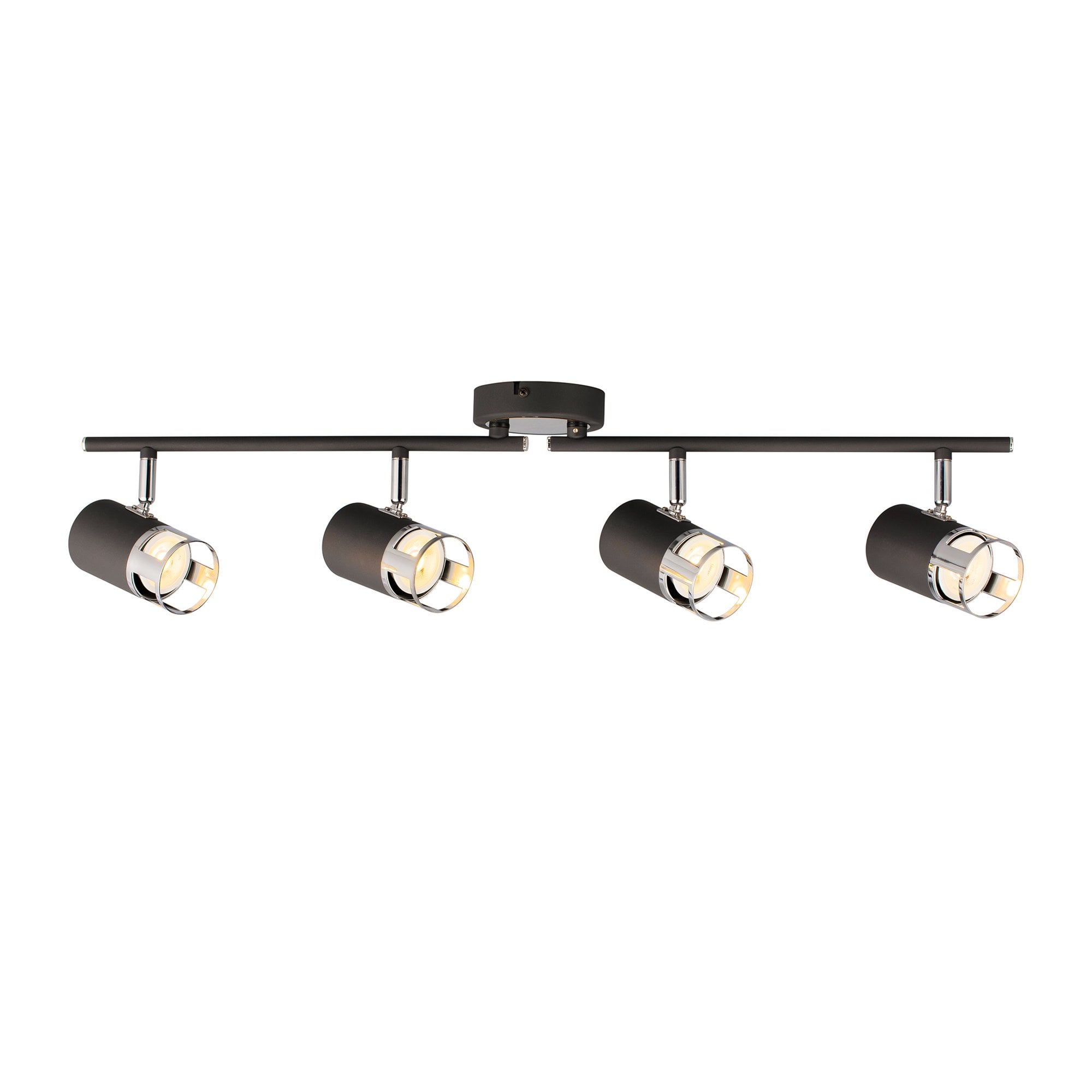Fabula Amesbury 4 Light Linear Bar Spotlight - Graphite & Polished Chr