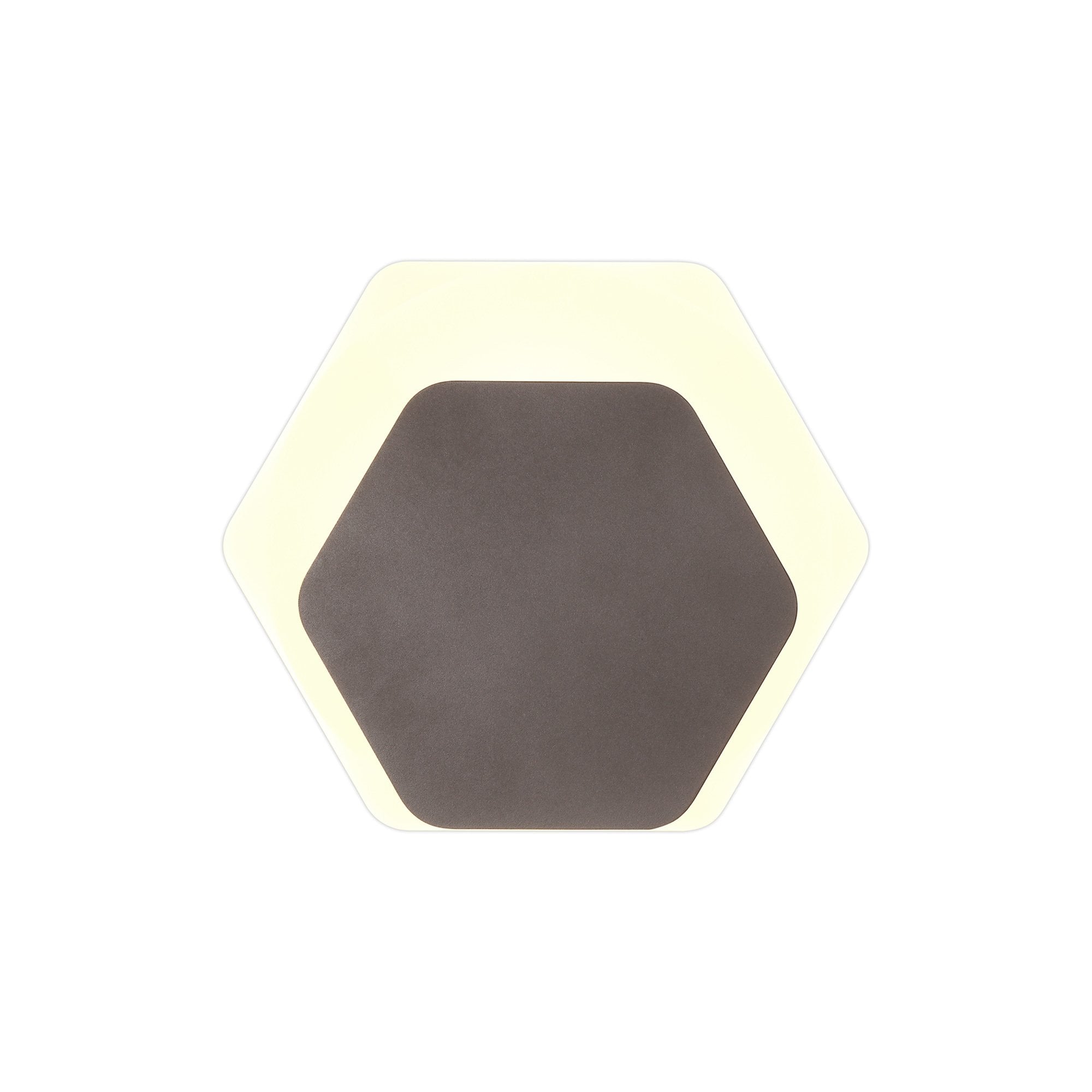 Fabula Kingsley Magnetic Base LED Wall Lamp - 15/19cm Horizontal Hexag