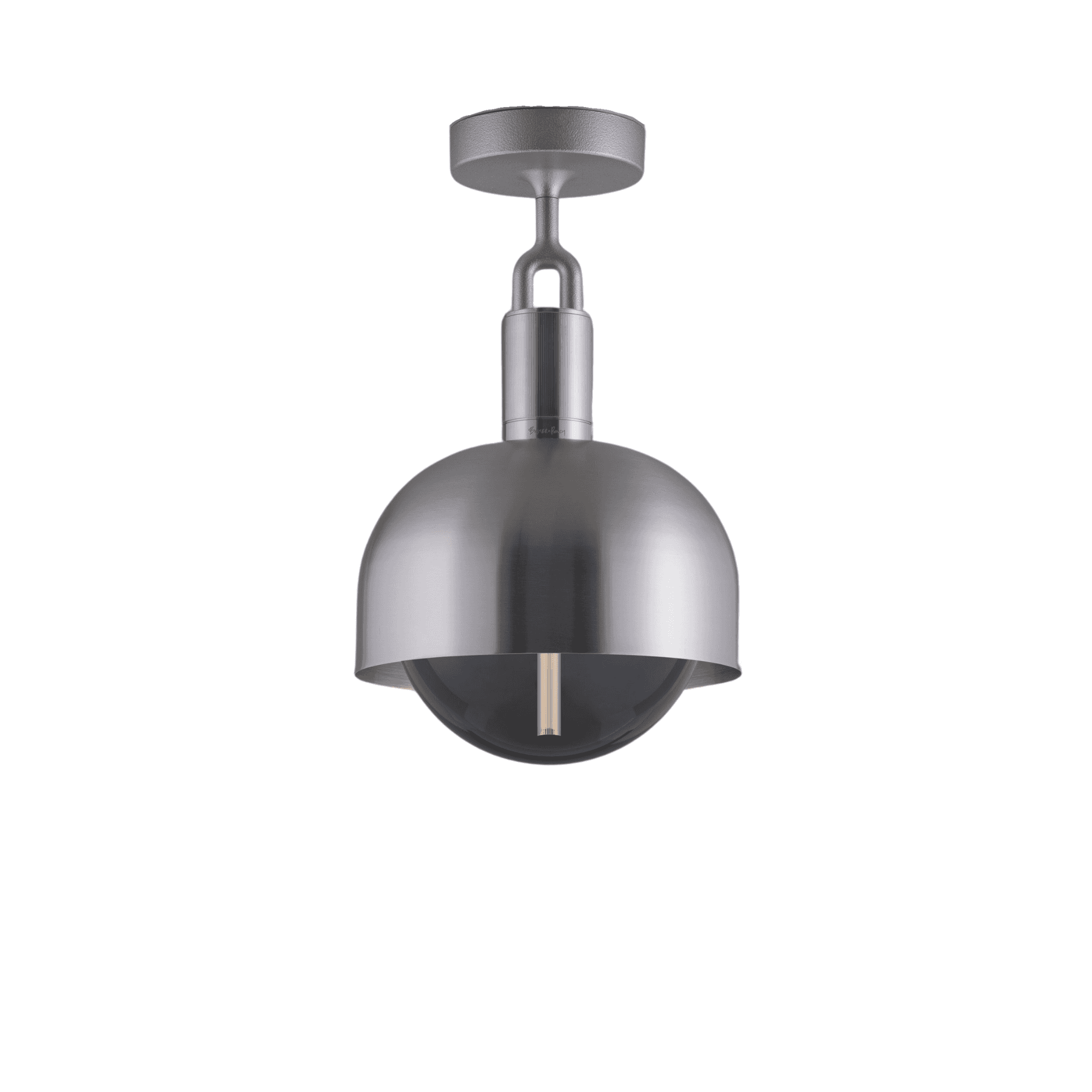 Buster + Punch Forked Ceiling Smoked Globe Shade - Medium