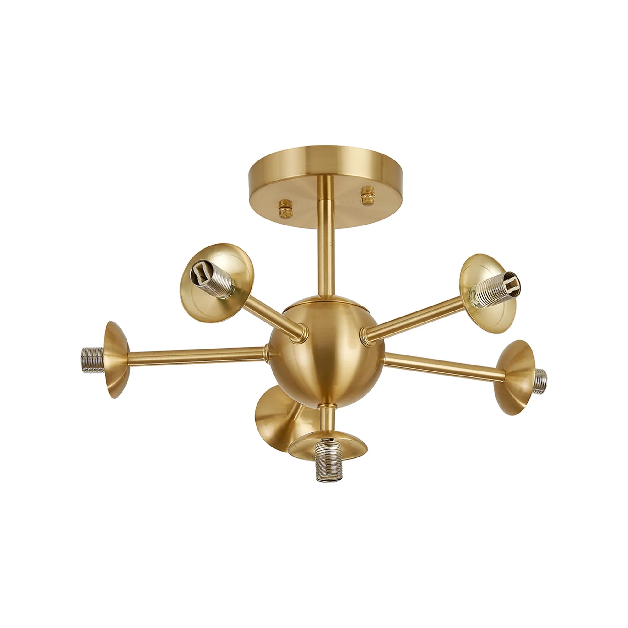 Fabula Deacon Semi-Flush Multi Arm Ceiling Light - (Frame Only) 6 Ligh