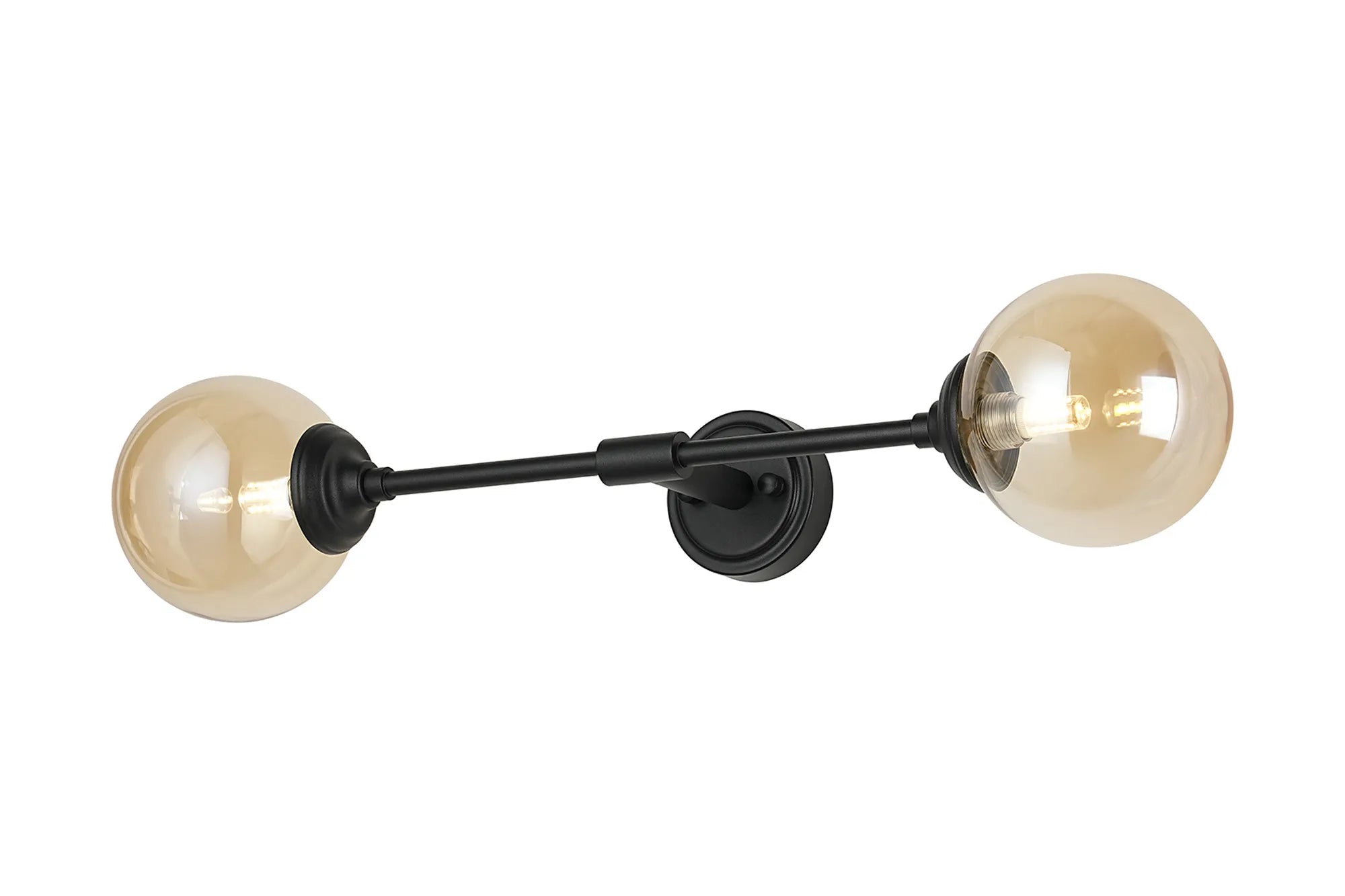 Fabula Dene Ceiling & Wall Light - Linear 2 Light - IP44 Satin Black