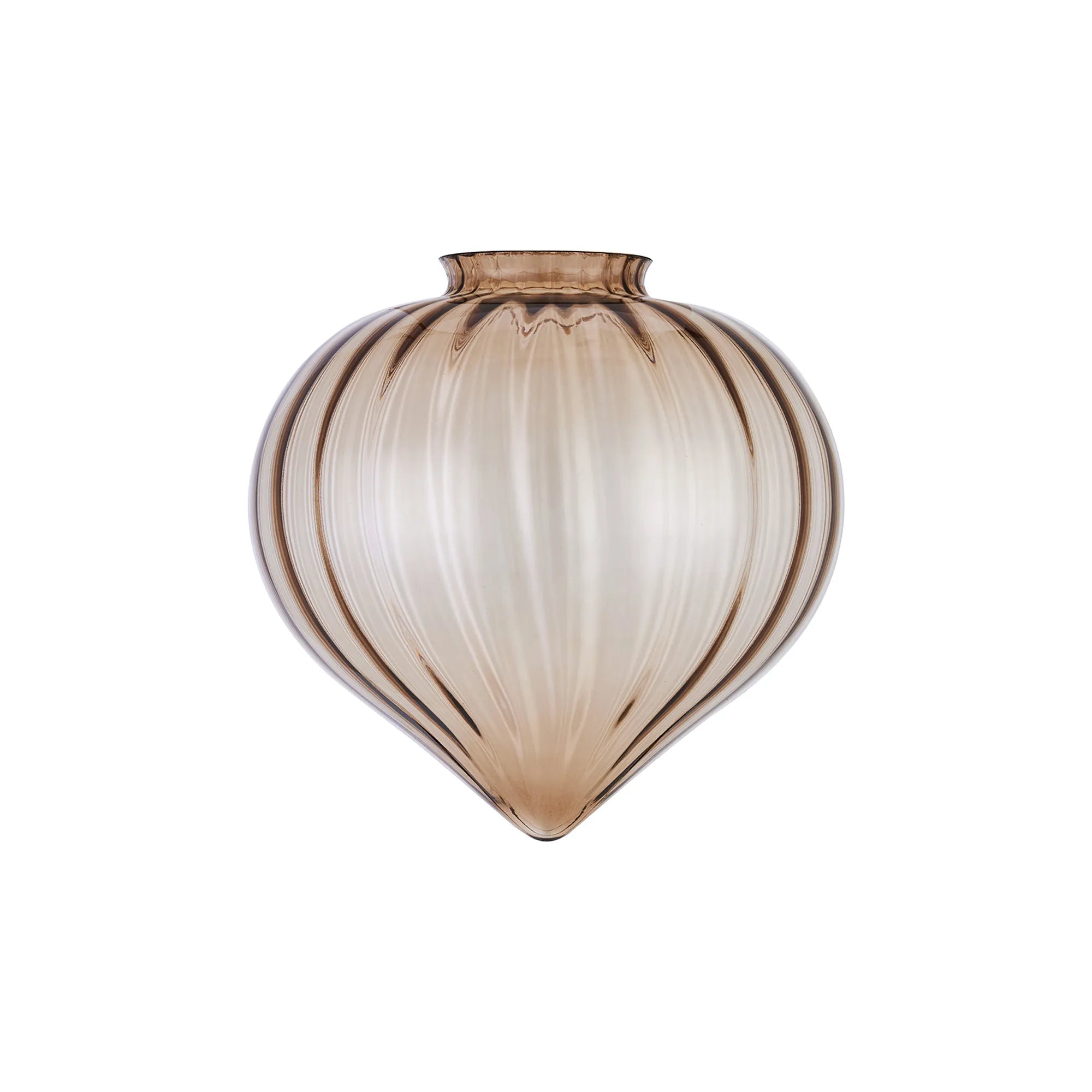 Fabula Grove 23x23cm Flower Bud Glass Shade (A) - Cognac Painted